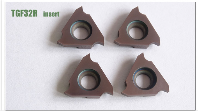 External CNC Lathe Carbide Grooving Inserts For Metal Cutting TGF32R100